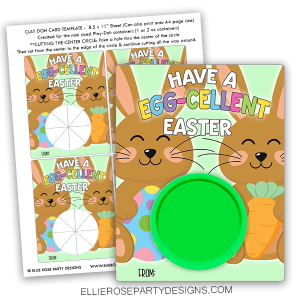 Easter Play-Doh Card with Bunny [INSTANT DOWNLOAD] - My Store